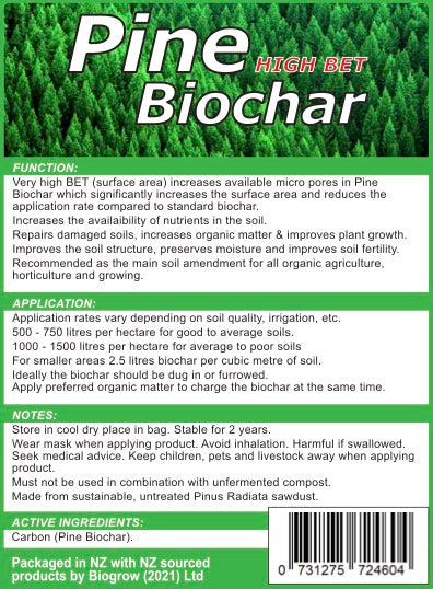 Biogrow - Pine Biochar - It's Organic Darling